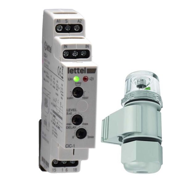 Interrupteur crépusculaire -1 relais inverseur 16A - tension 12 - 240v ...