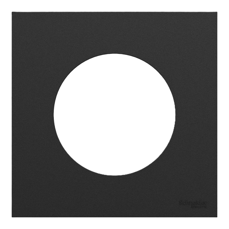 Plaque Odace Schneider Electric - 1 poste - Noir Onyx | Bricoman