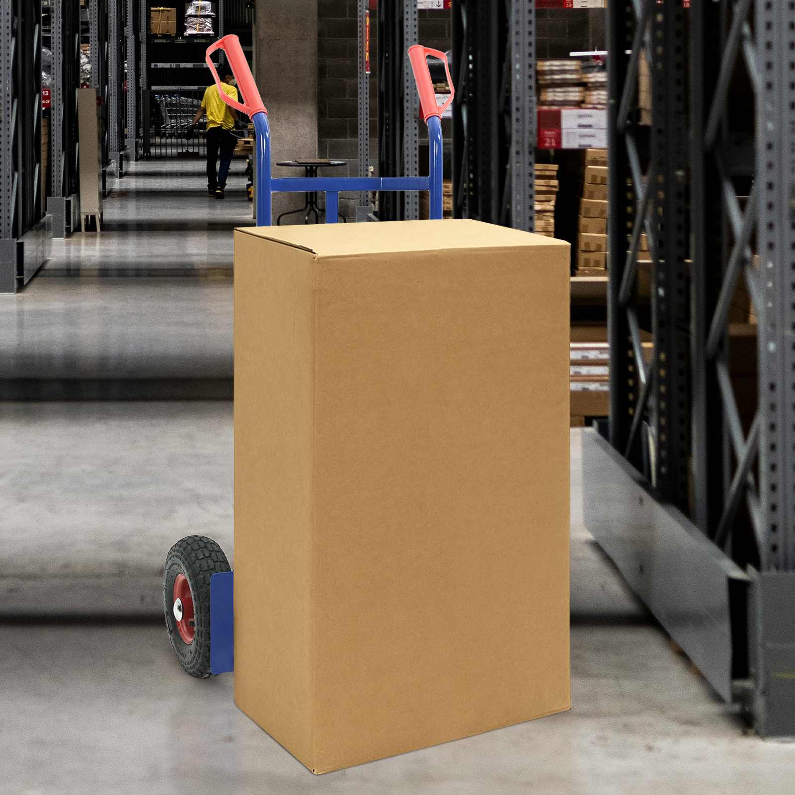Carro de mano extensible Azul y Rojo 57 x 46 x 113 cm Acero | Leroy Merlin