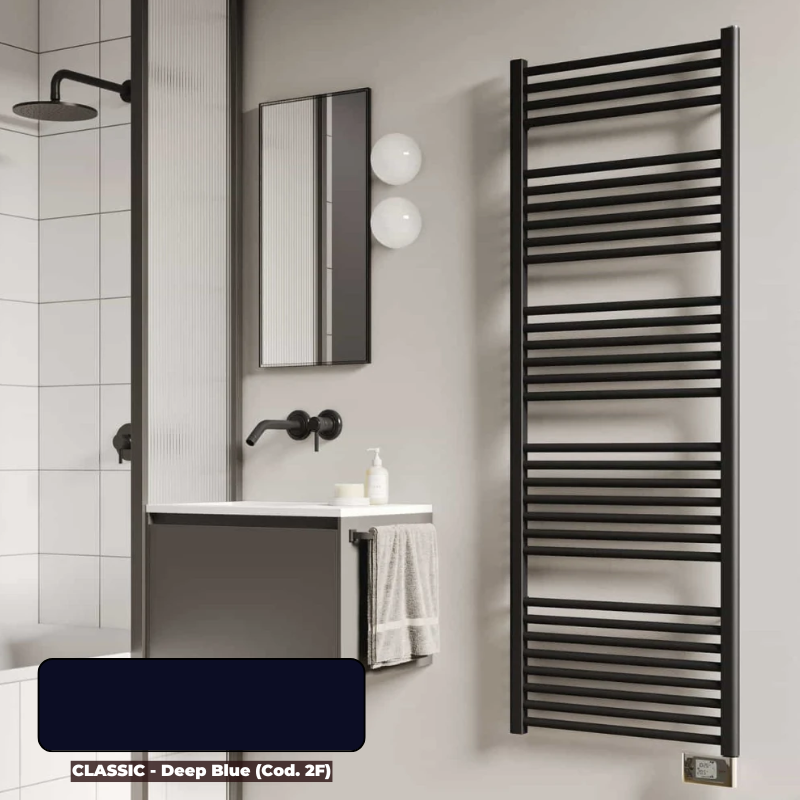 Sèche-serviettes électrique 750W deep blue FLECHE - IRSAP | Bricoman