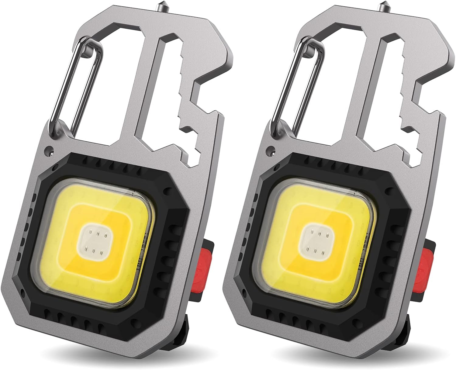 2 Mini Linternas Portátiles: 7 Modos, Impermeable Recargable – Llavero ...