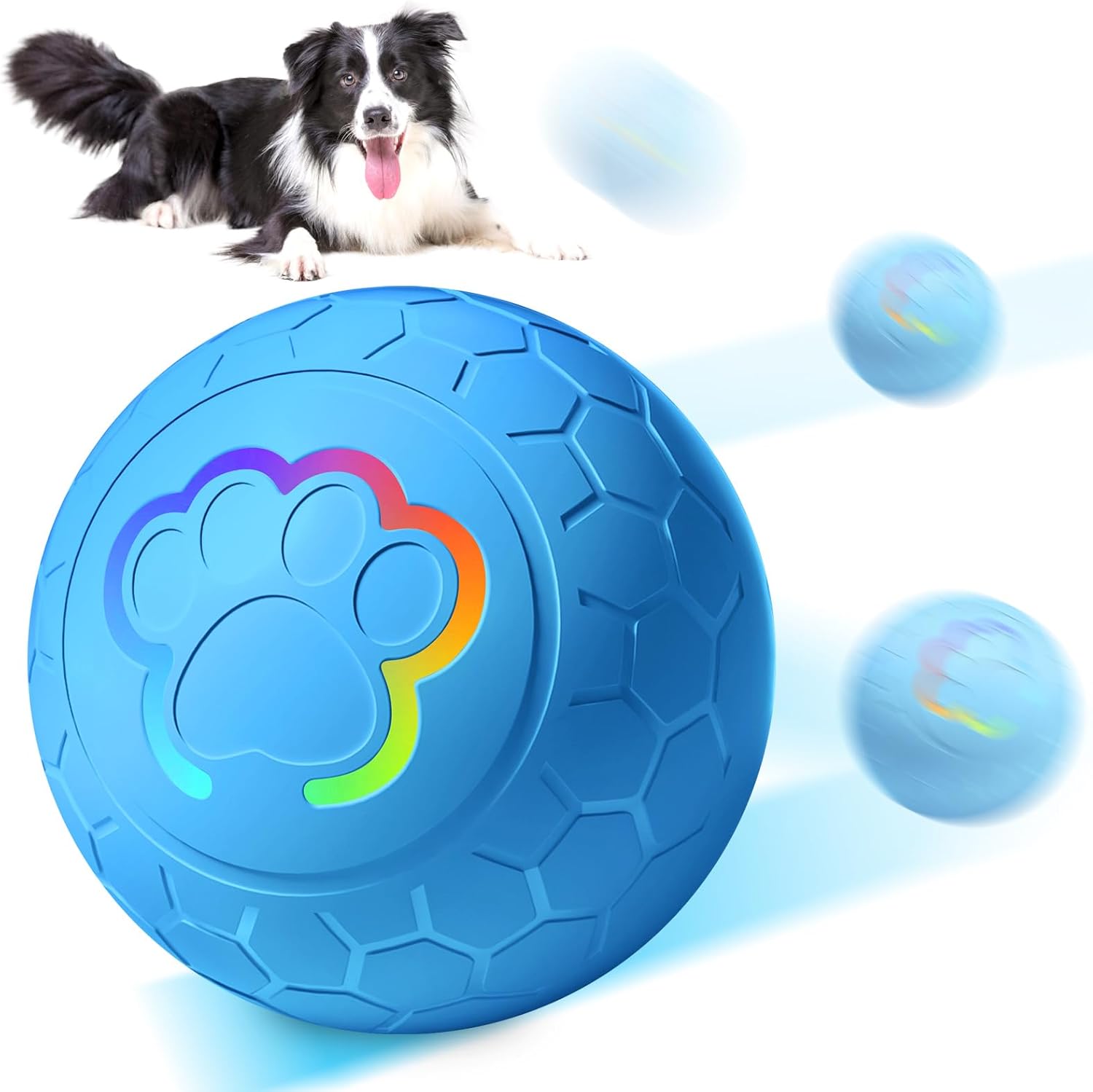 Pelota interactiva para perros juguete con luz LED recargable por USB ...
