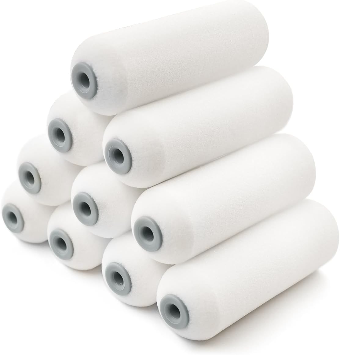 Lot de 10 Mini Manchons Mousse Haute Densité, Rouleaux Peinture Lisse ...