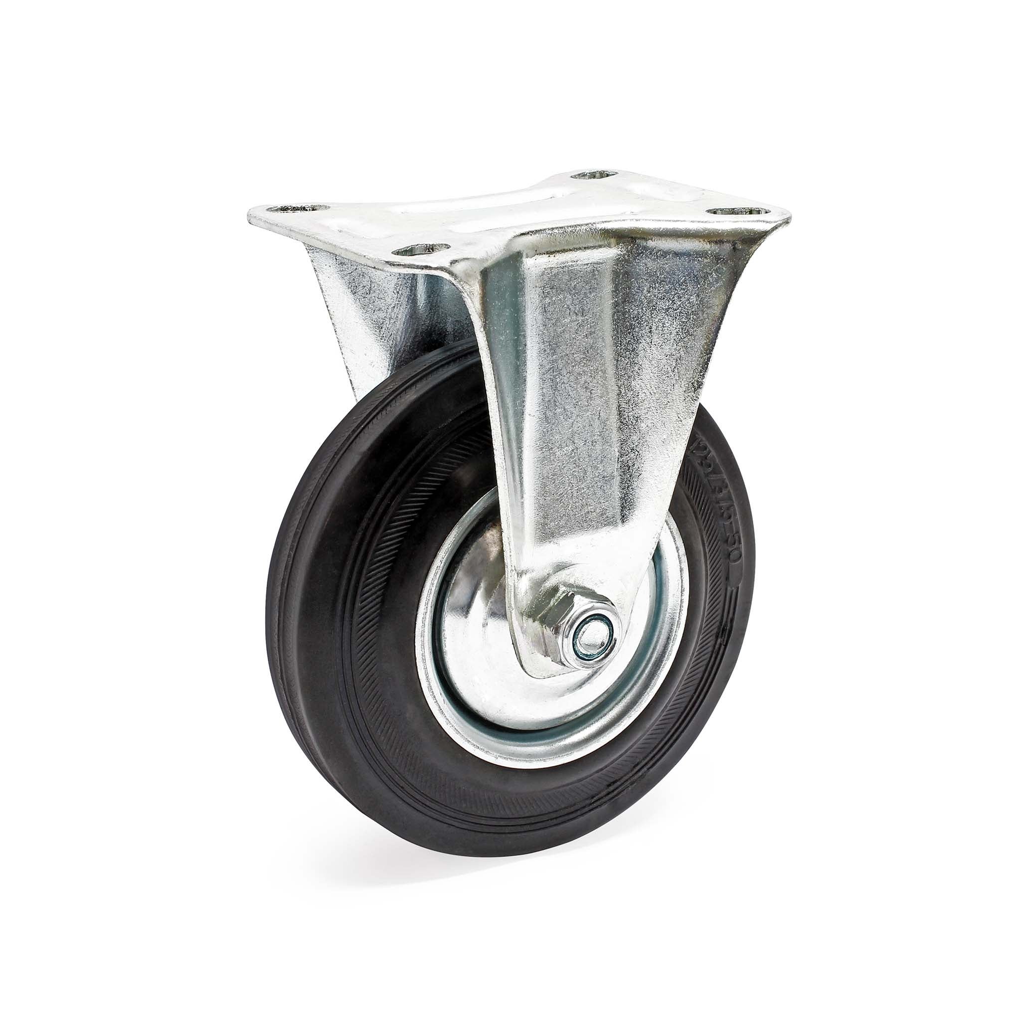 Roulette de transport fixe – Ø 125 mm – Capacité 100 kg – en Caoutchouc ...