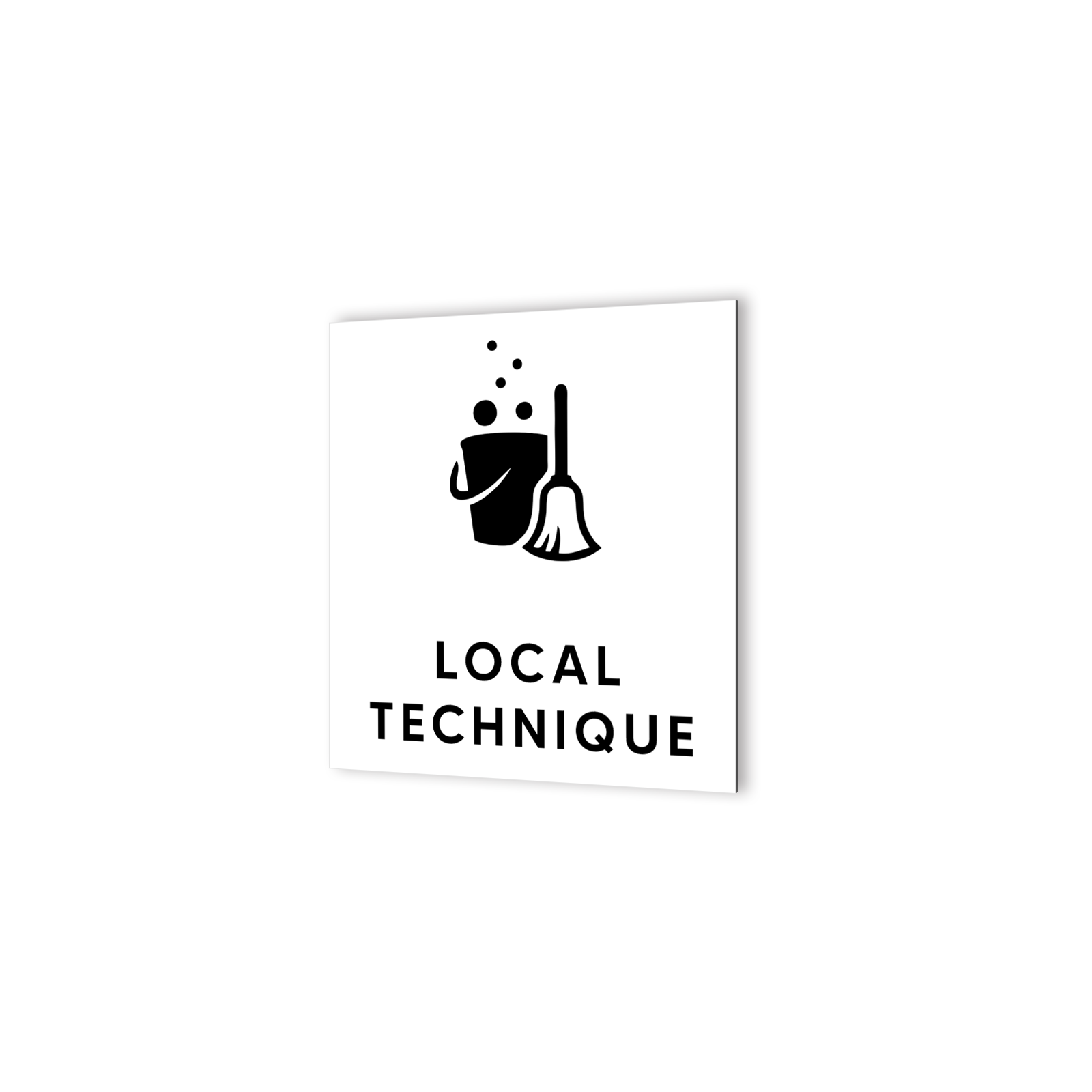 Pictogramme Local Technique - Panneau signalétique Dibond blanc - Picto ...