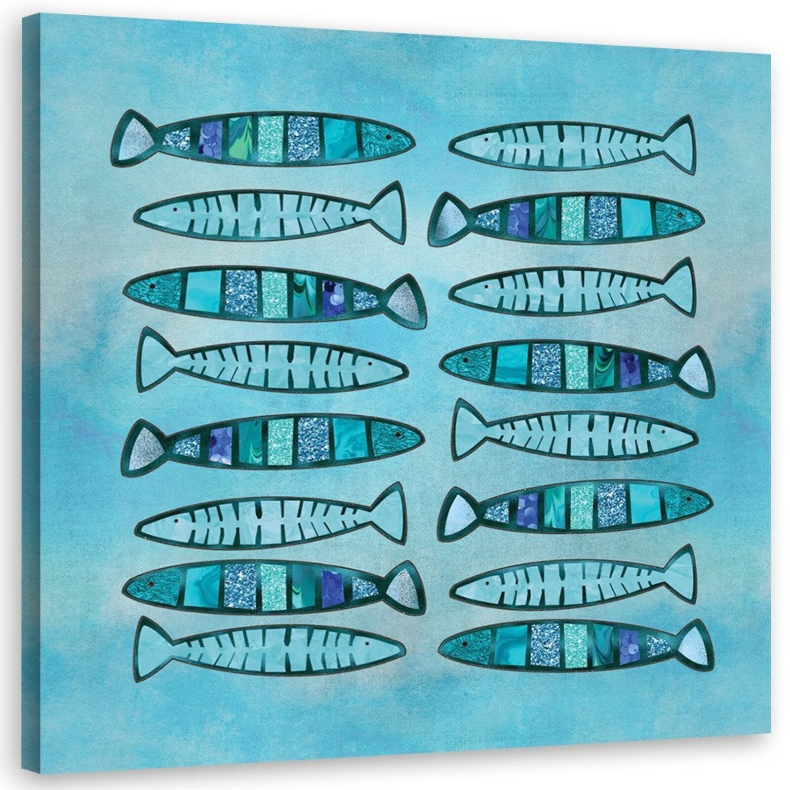 Tableau poisson, abstraction - 60 x 60 cm | Leroy Merlin