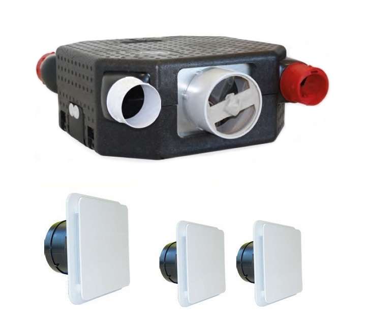 Kit VMC simple flux autoréglable - Deco Flat DHU K S&P UNELVENT ...
