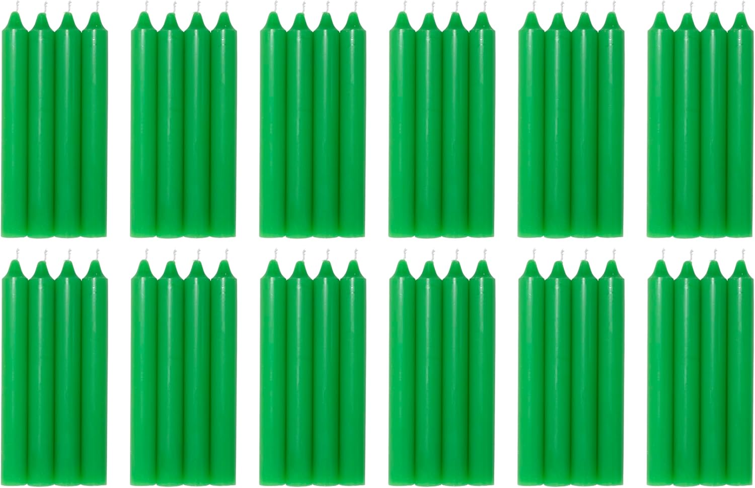 COM-FORT HOUSE- Vela de mesa Verde - Pack velas de 48 Unidades - Velas ...