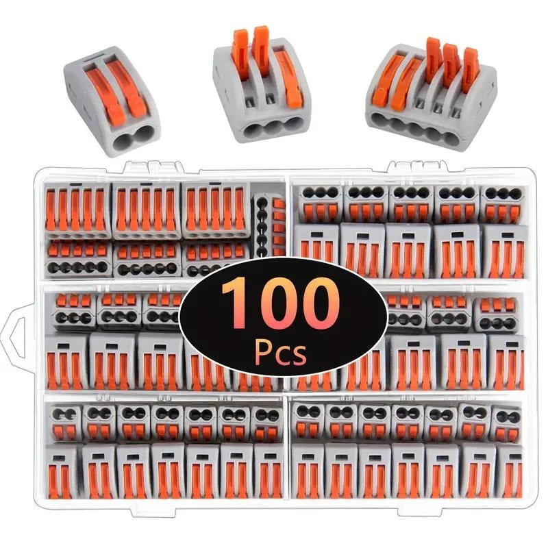 100 connecteurs de fils compacts, blocs de connecteurs électriques, 40 ...