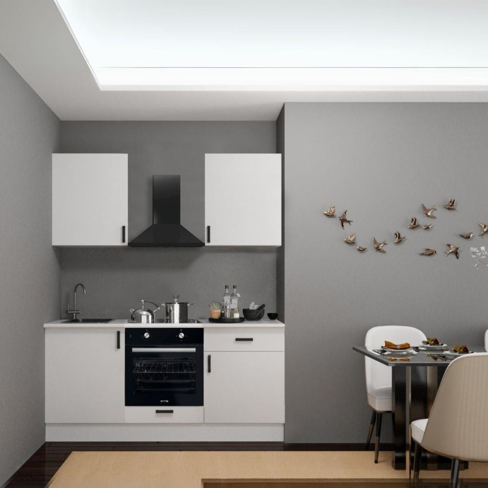 Cucina completa di elettrodomestici 180 cm colore bianco - Benny ...