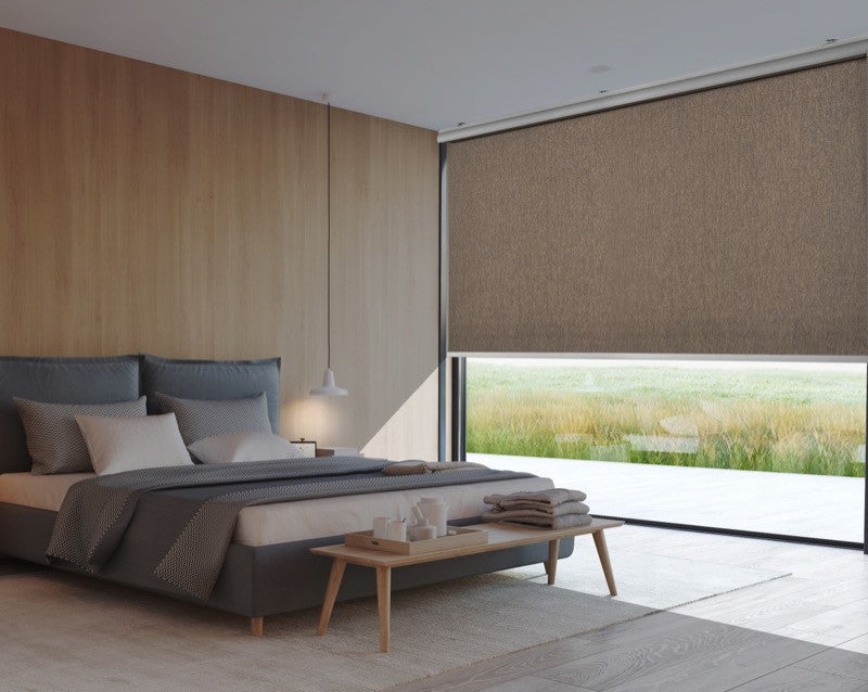 Store Enrouleur Intérieur 100% Occultant Tissu Haut de gamme texturé ...