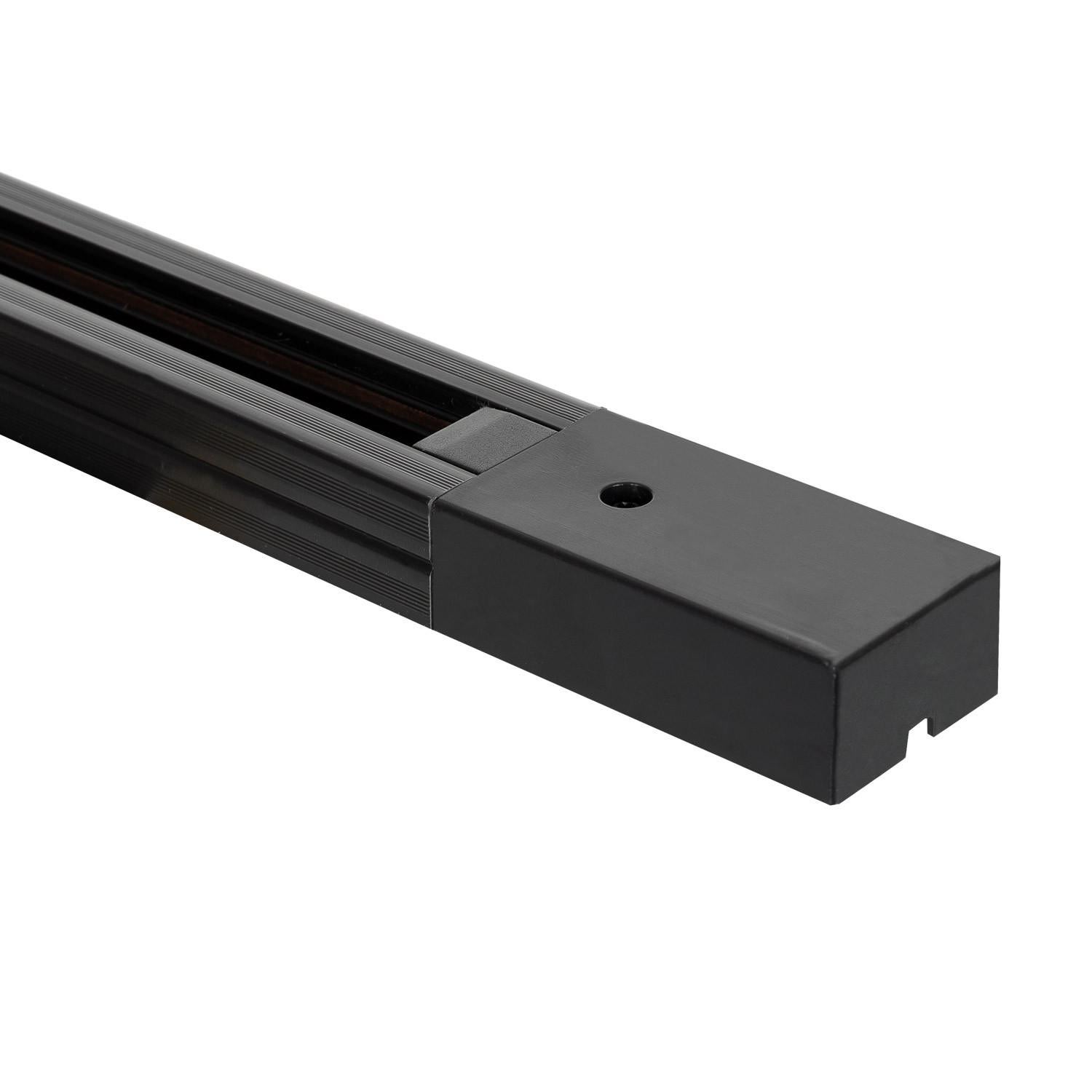 Carril Monofásico PC para Focos LED 1 Metro, Negro, PC PC | Leroy Merlin