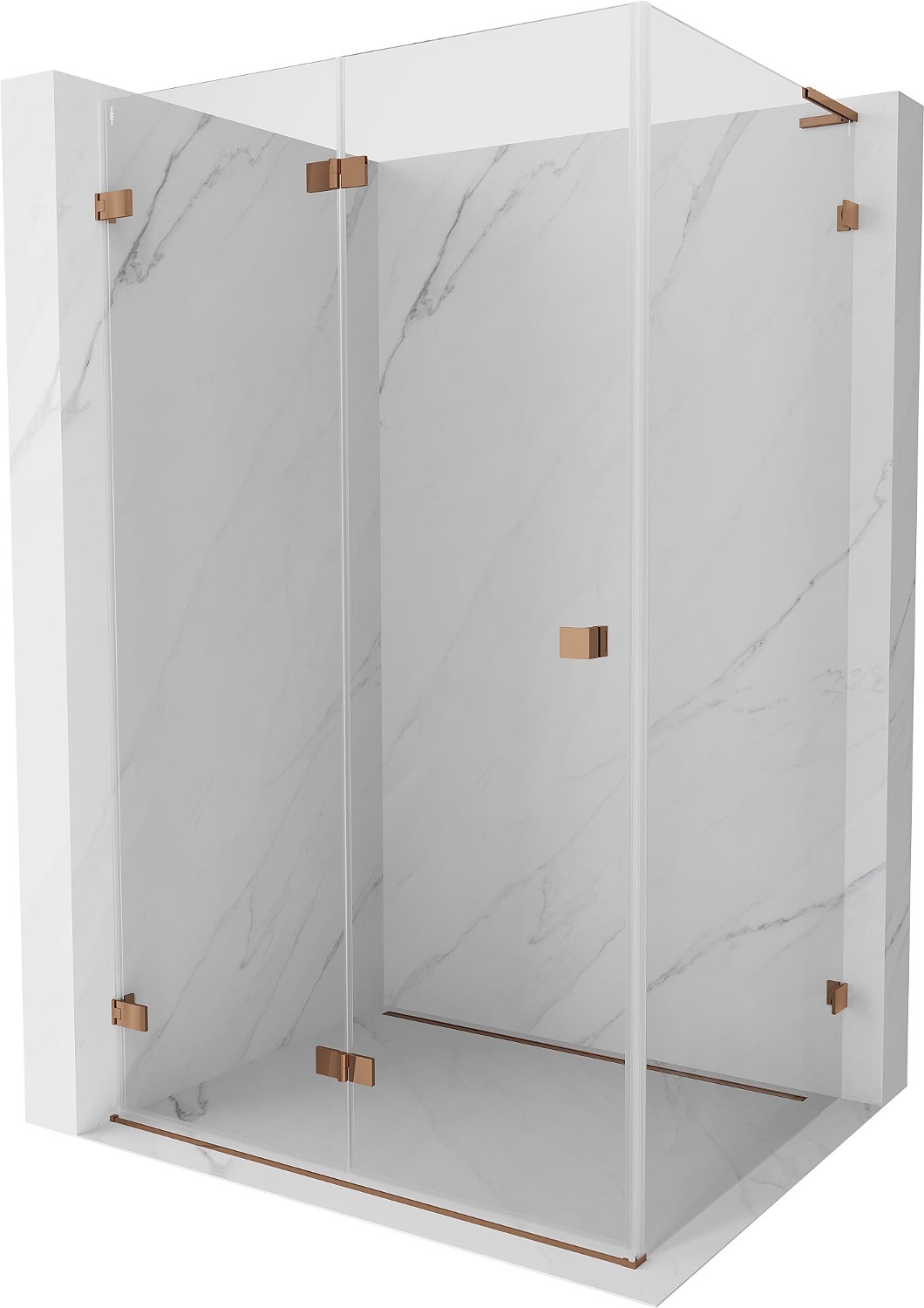 Mexen Lunar-F L cabina de ducha plegable izquierda 95 x 80 cm ...