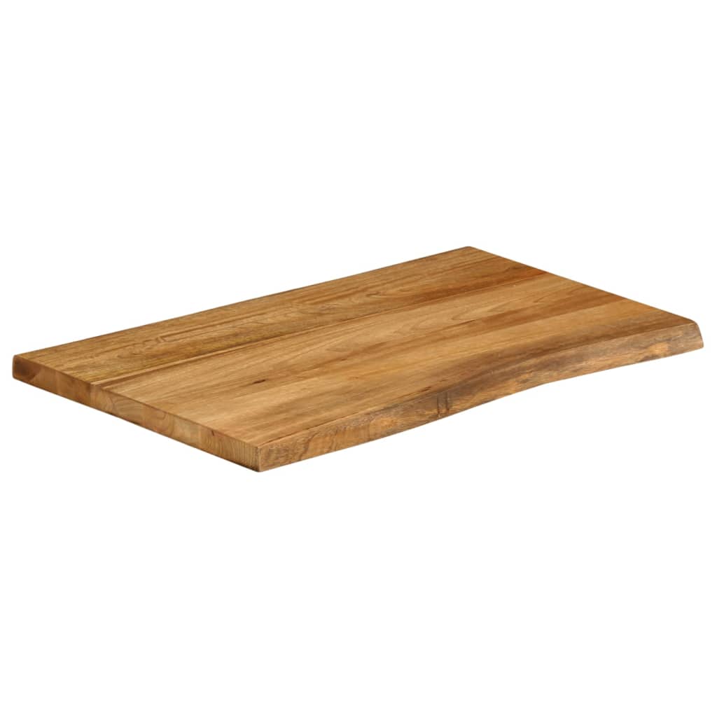 Plateau de table bord naturel en bois de manguier massif 80x60x2,5 cm ...
