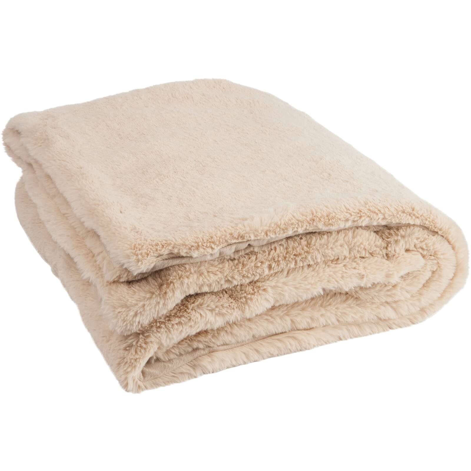 Plaid cutie beige bexley 180 x 130 x 3 cm Beige | Leroy Merlin