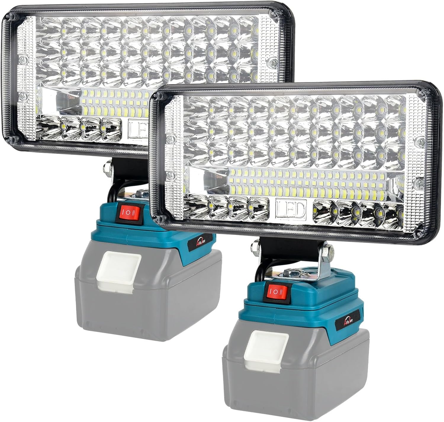 (2 pièces) Lampe de travail LED sans fil compatible avec les batteries ...
