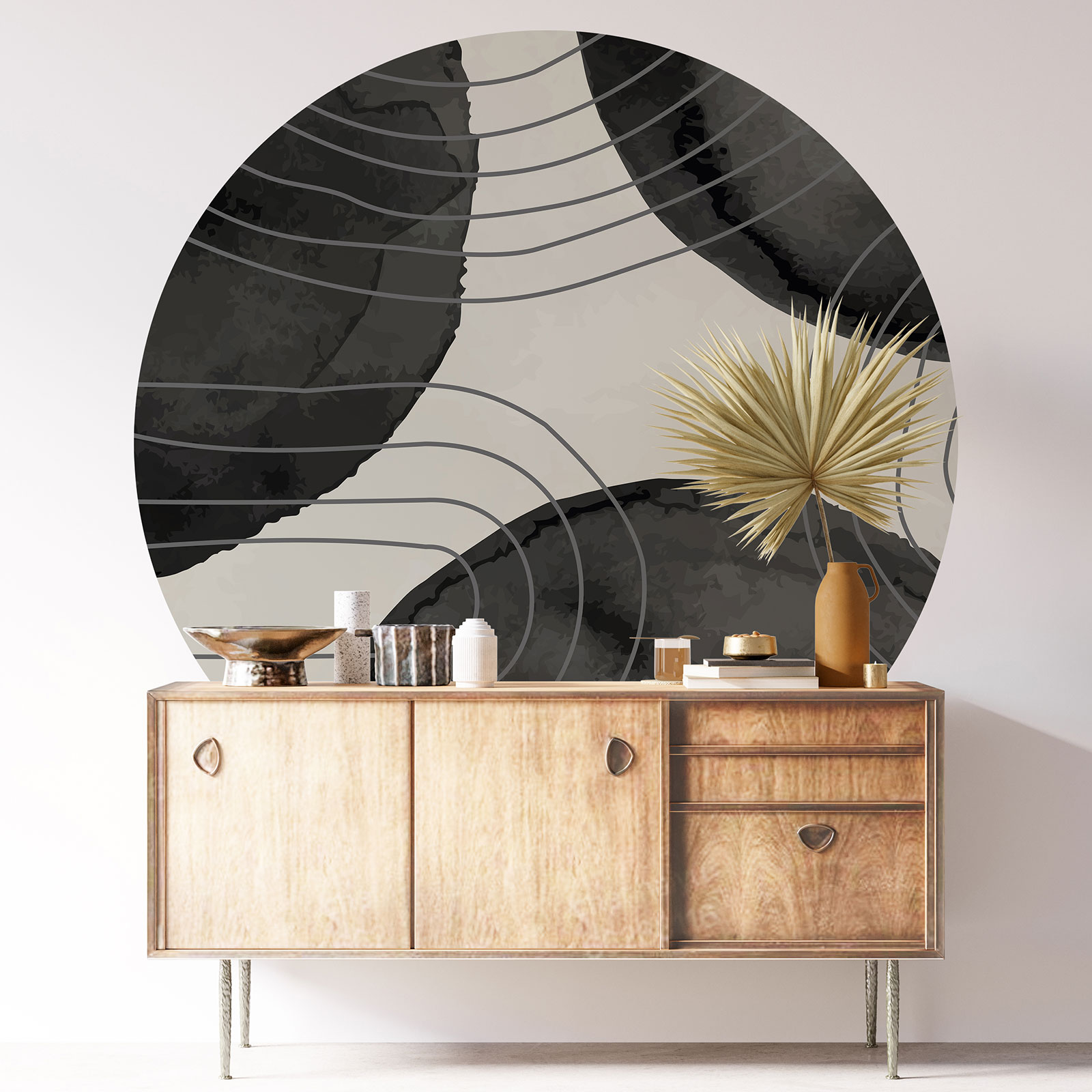 Sticker mural rond / cercle - Design 3617680263952 - Adhésif MAT ...