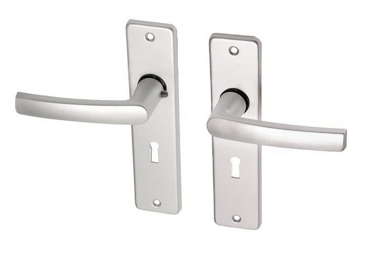 Wovar Poignée de porte avec bouclier modèle bloc aluminium - Par jeu ...