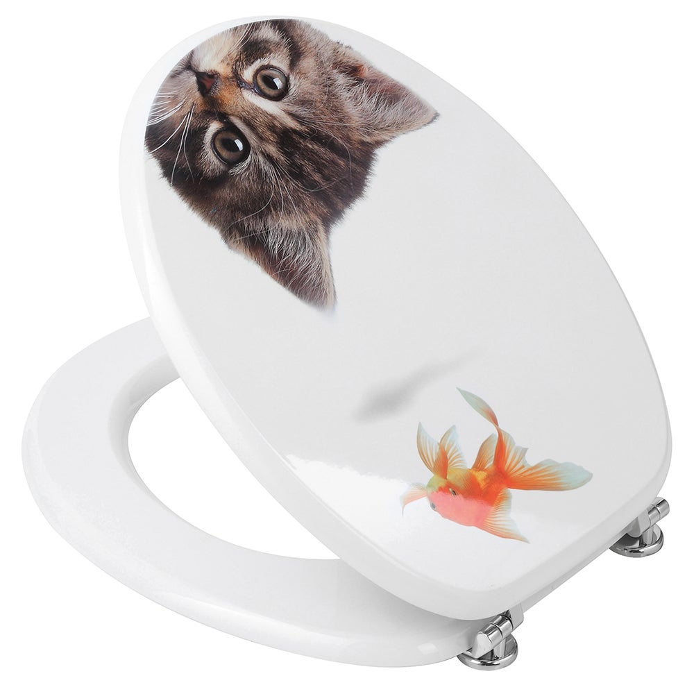 Copriwater Universale in MDF Stampato Miao | Leroy Merlin