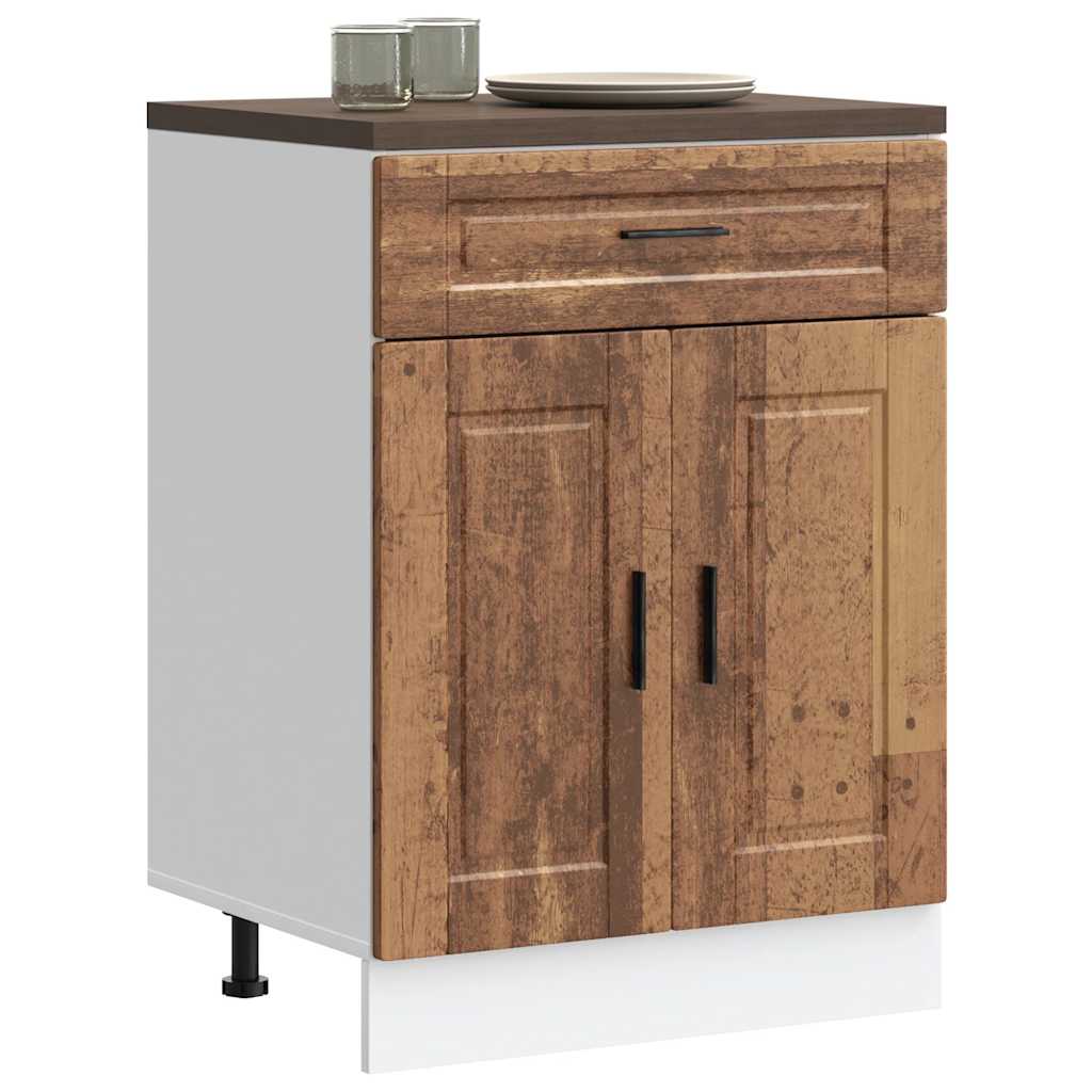 Mueble bajo de cocina madera vieja madera reconstituida | Leroy Merlin