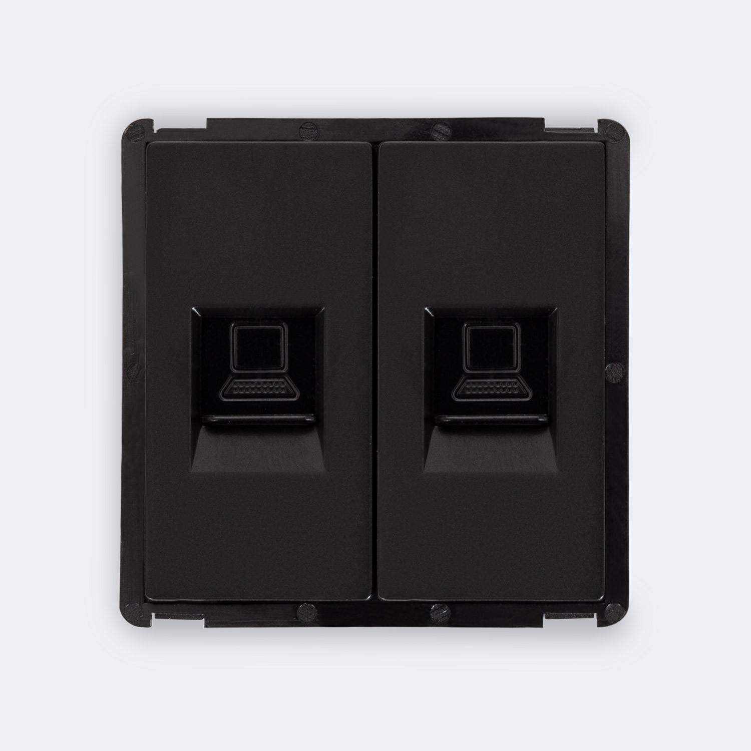 Presa RJ45 Cat 6 Doble Internet Modern, Nero, PC PC | Leroy Merlin