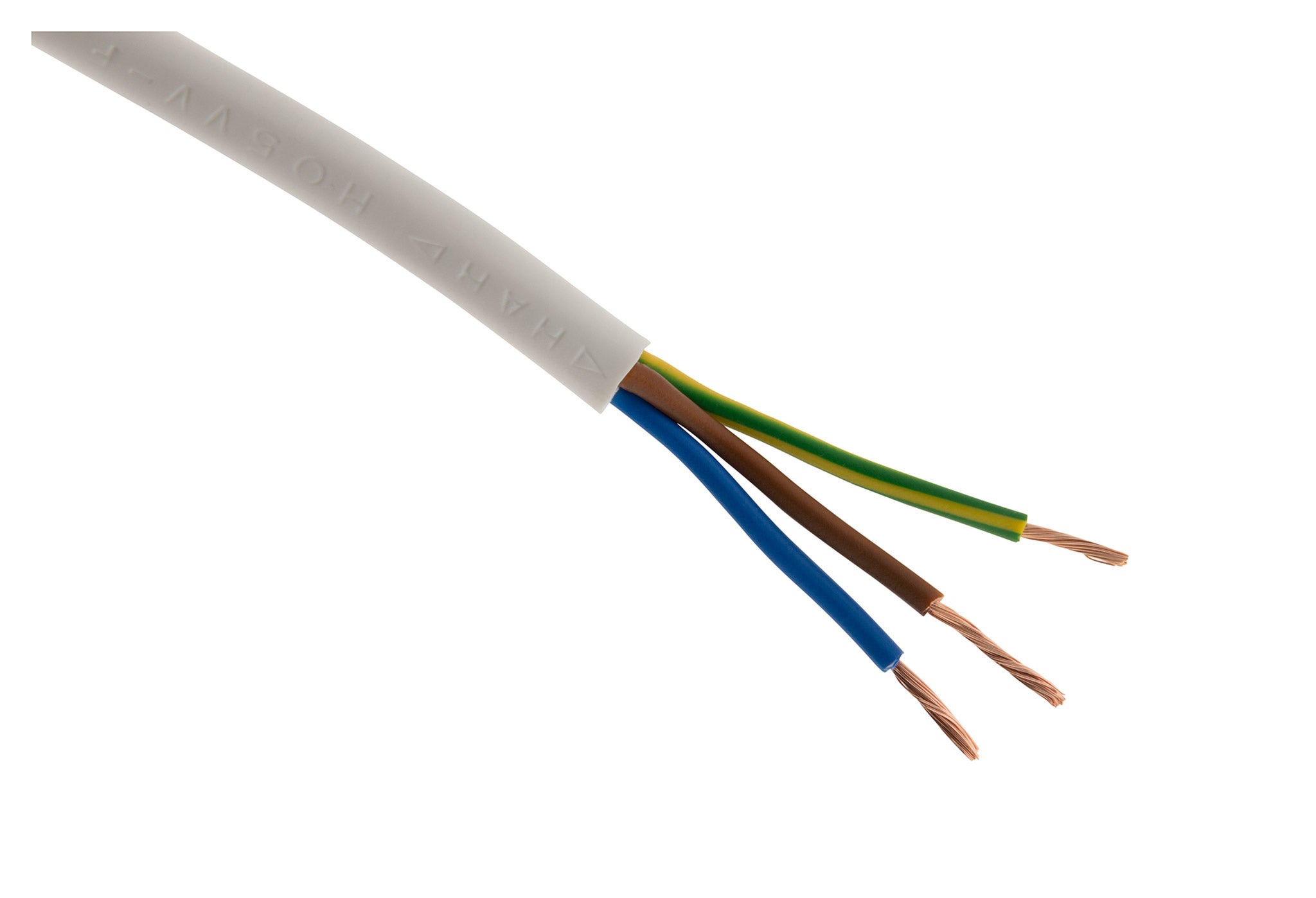 Câble électrique H05VV-F 3G1,5mm² blanc - 50m - Zenitech | Leroy Merlin