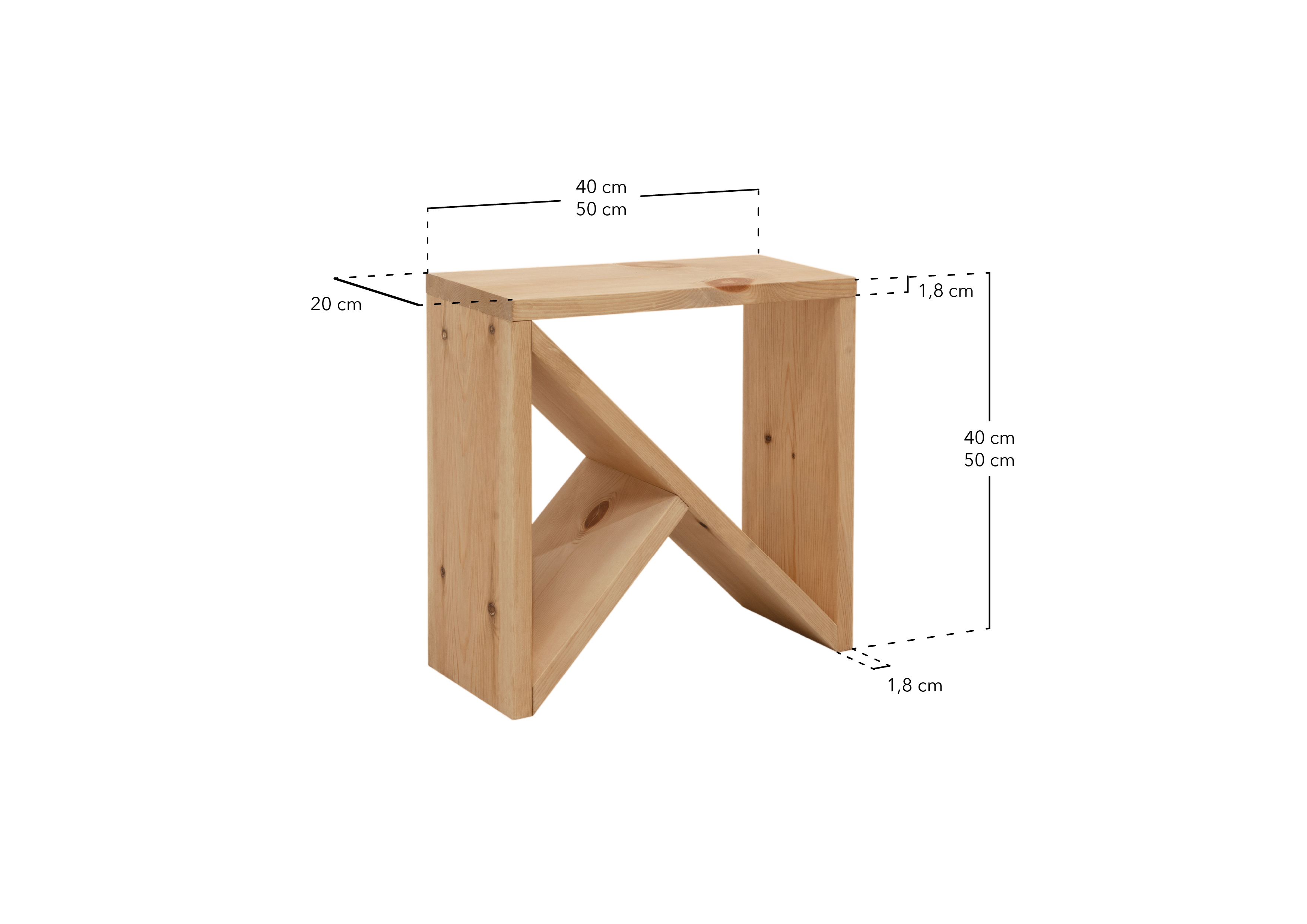 STOKE - Table d'appoint en bois couleur noire 40x40cm - DECOWOOD ...