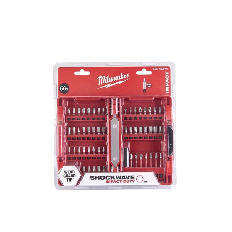 Milwaukee Gen II Shockwave Bit Set - 56 pièces ( 4932430907 ) | Leroy ...