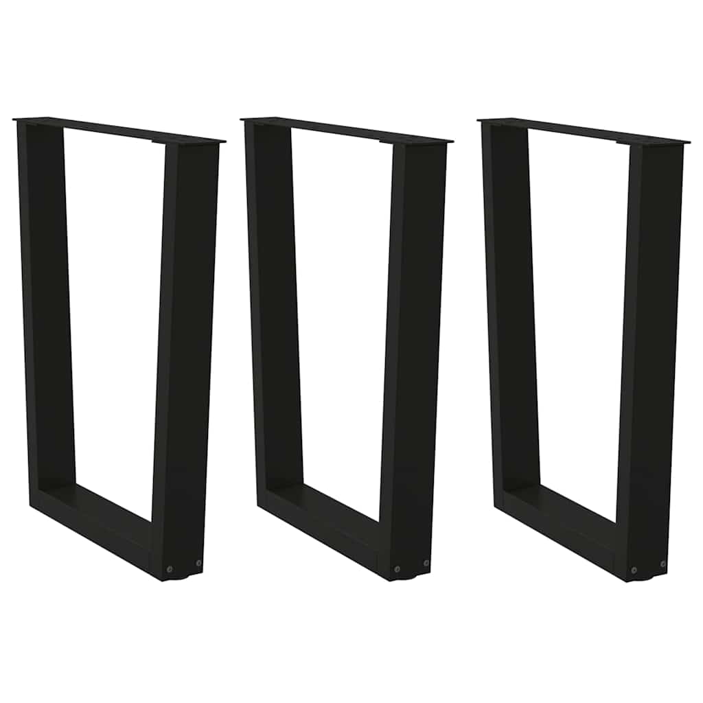 Patas para mesa de comedor en forma de V (3 unidades), color negro, 70 ...