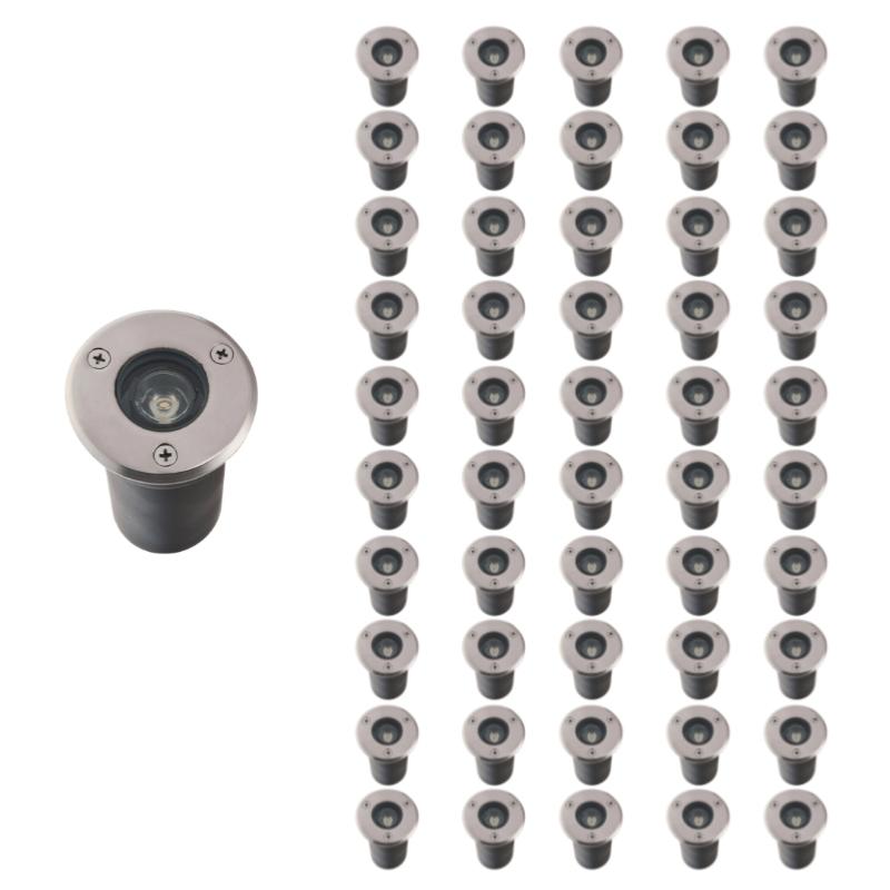 Spot Extérieur Encastrable LED IP65 220V Sol 3W 45° (Pack de 50 ...
