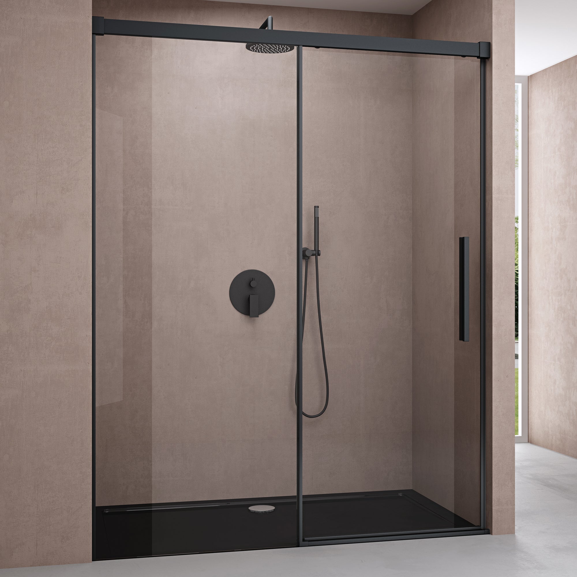 Doporro Porte de Douche Coulissante 130x195cm pour Niche 130 Profilé ...