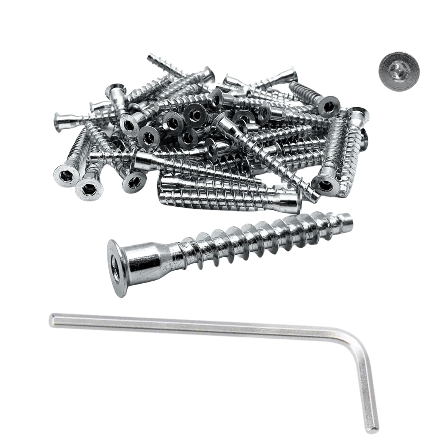 Vis à Filetage Direct pour Bois + Clé Allen Offerte (Diamètre 8x50mm ...