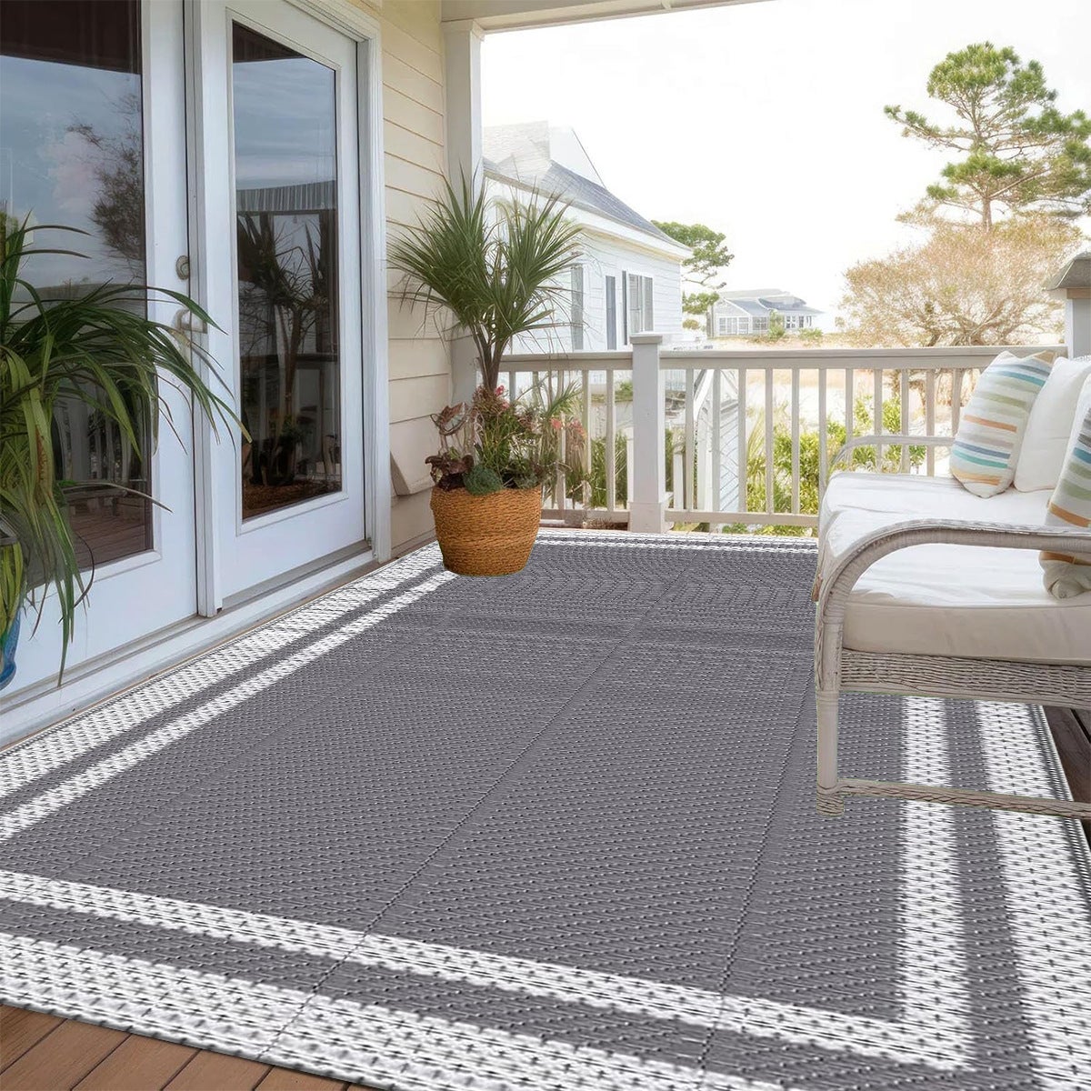 Tappeto da esterno 183*274cm, impermeabile e antiscivolo, pieghevole ...