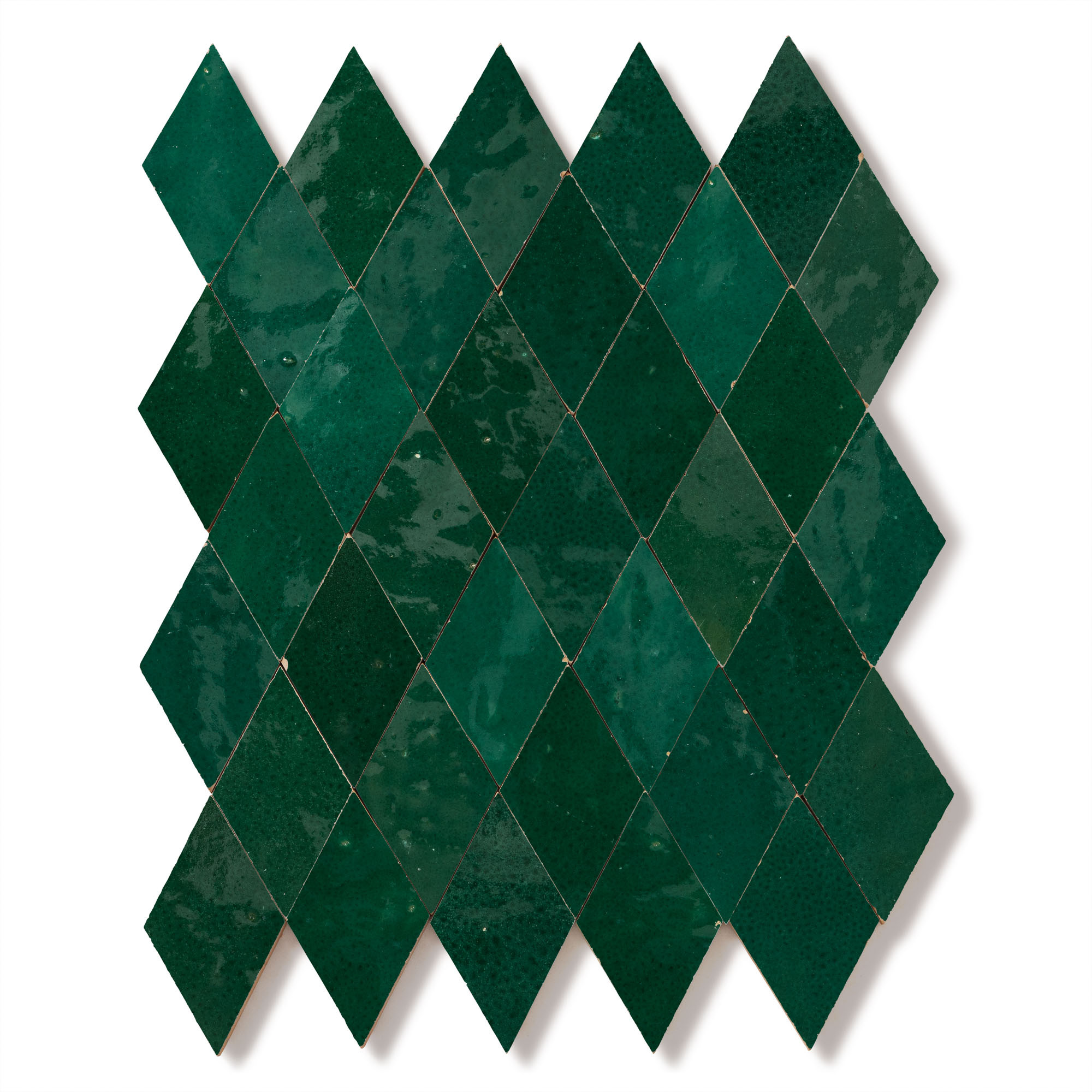 Zellige Marocain Artisanal Véritable - Vert Menthe Losange 5,5x10 cm ...
