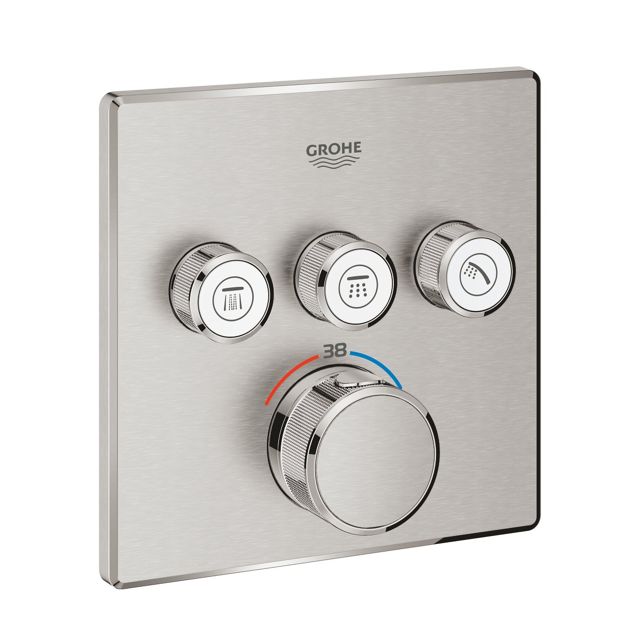 GROHE Thermostatique GROTHERM SMART CONTROL 3 sorties Supersteel ...