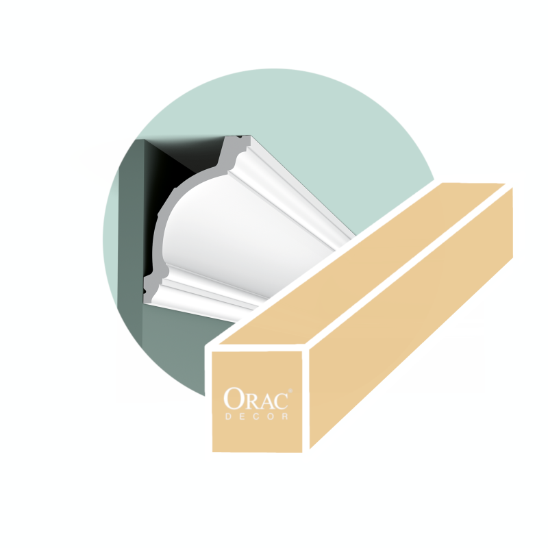 Corniche symétrique - Orac Decor - L200xp15.6xH10.3cm - Pack 4 mètres ...
