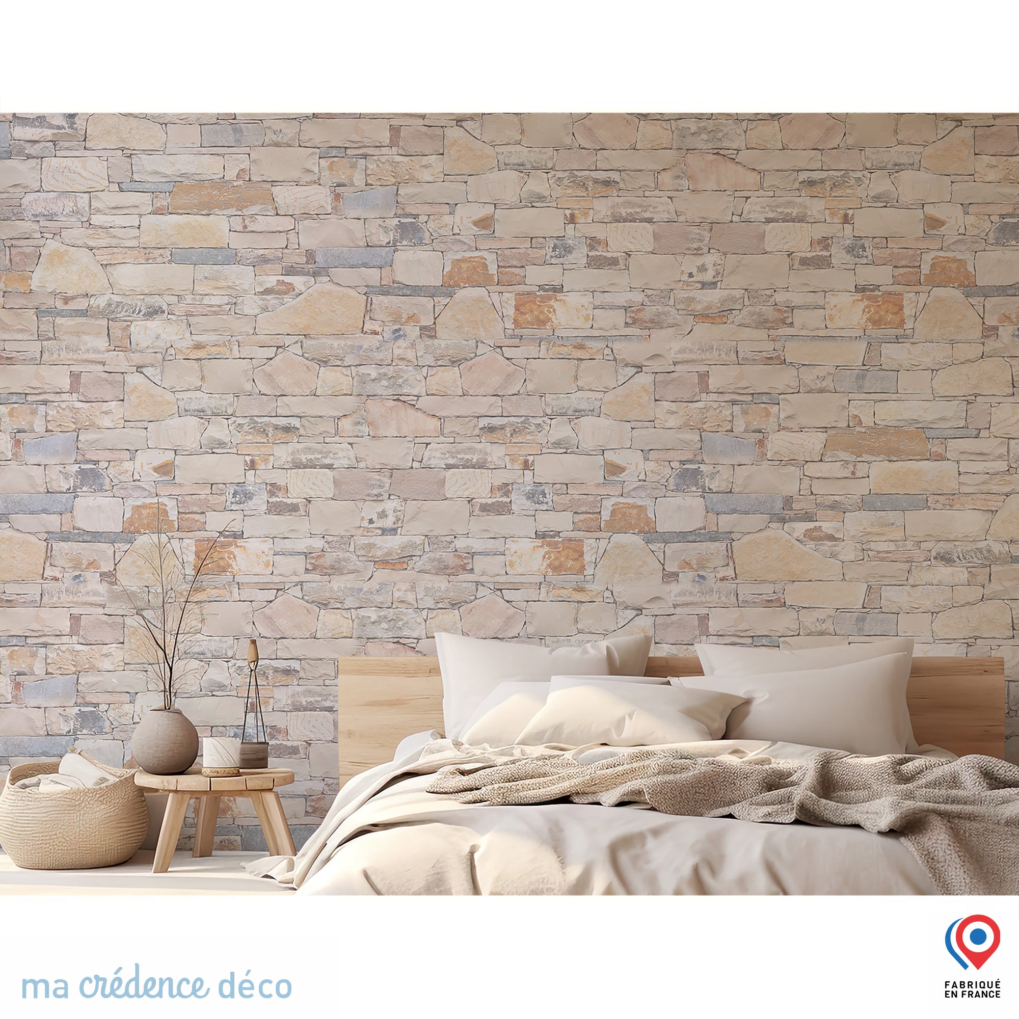 Papier peint Mur, Pierres naturelles 3 - Intissé - 400 cm - 280 cm ...