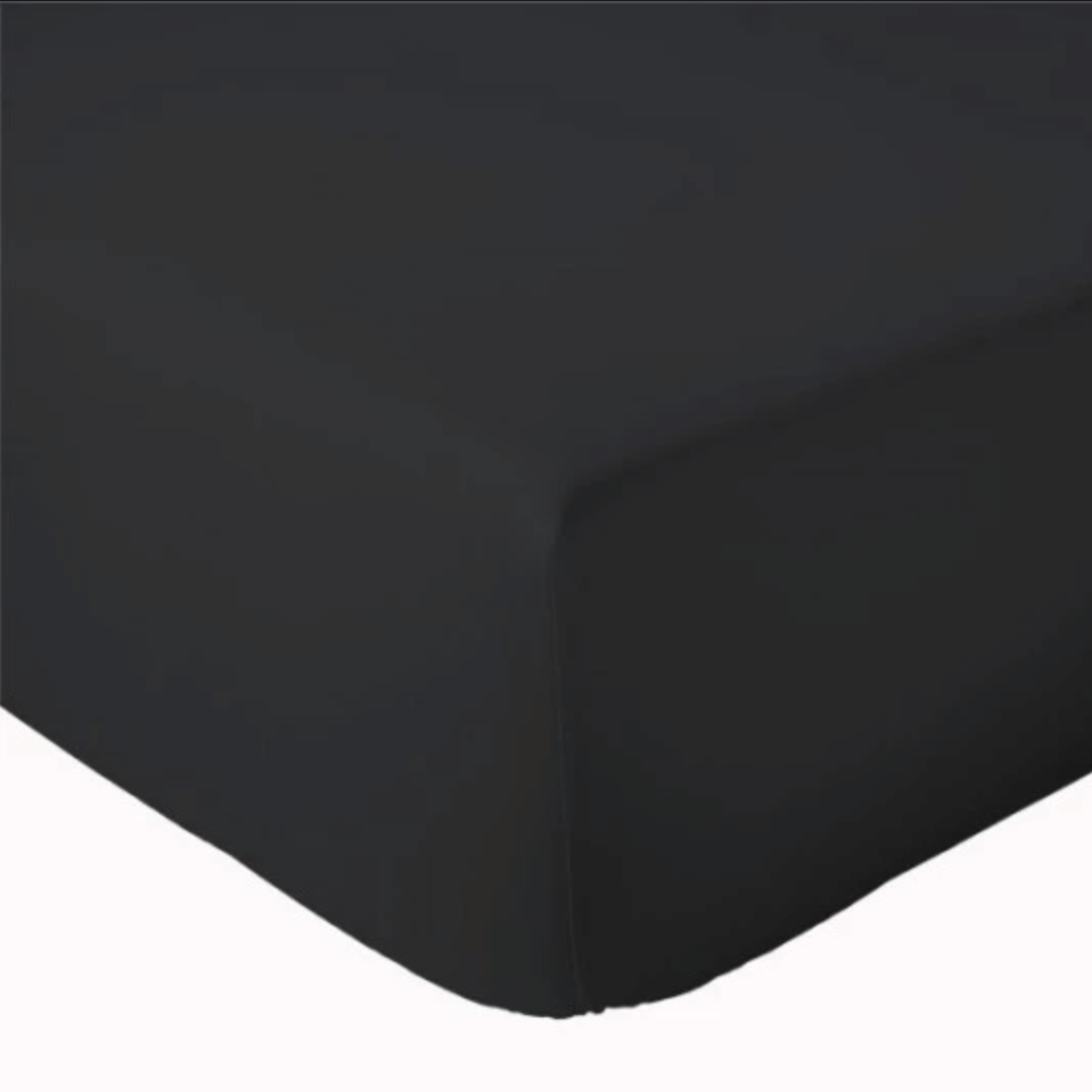 Drap Housse Uni bonnet 30 cm 100% Coton - Noir - 140x190 cm - Coton ...