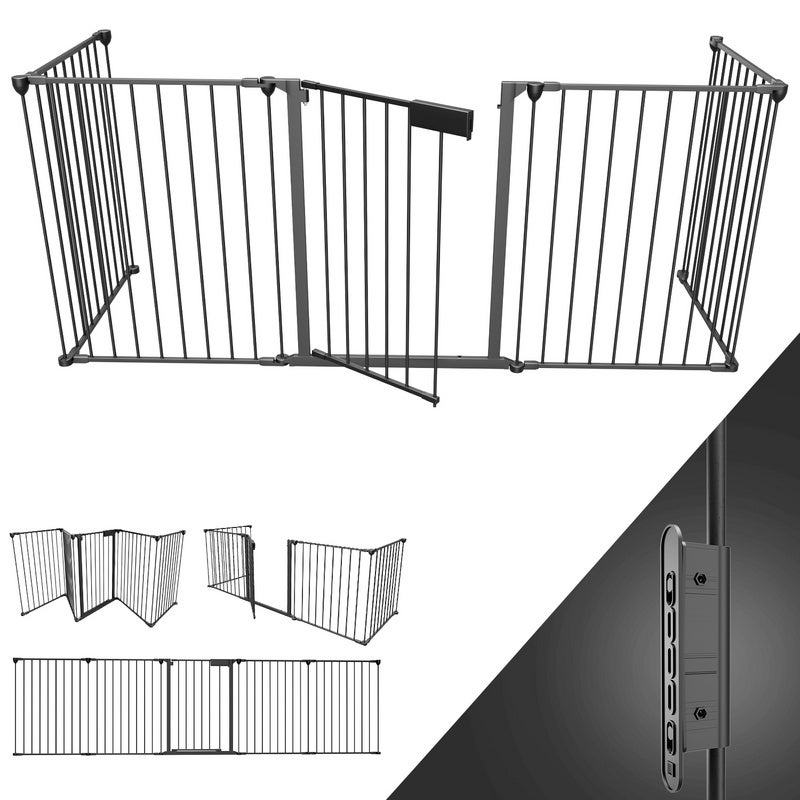 Barrière de cheminée Grille de sécurité, 5 éléments, pliable, longueur ...