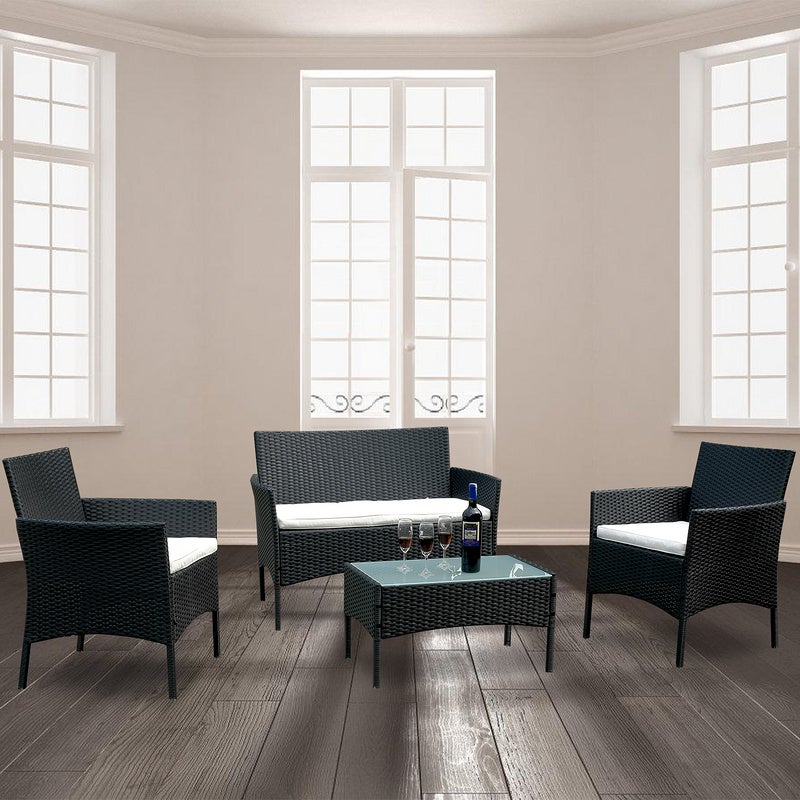 Ensemble de jardin terrasse ensemble de salon salon en poly rotin ...