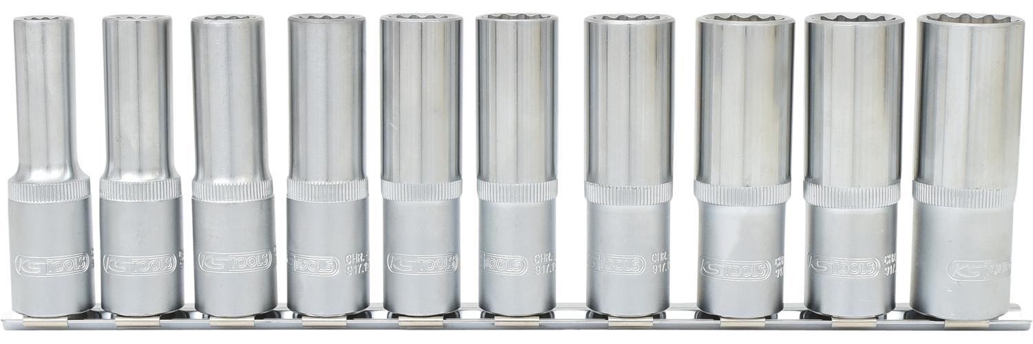 KS TOOLS 1/2" Jeu de douilles 12 pans, longues, 10 pcs | Leroy Merlin