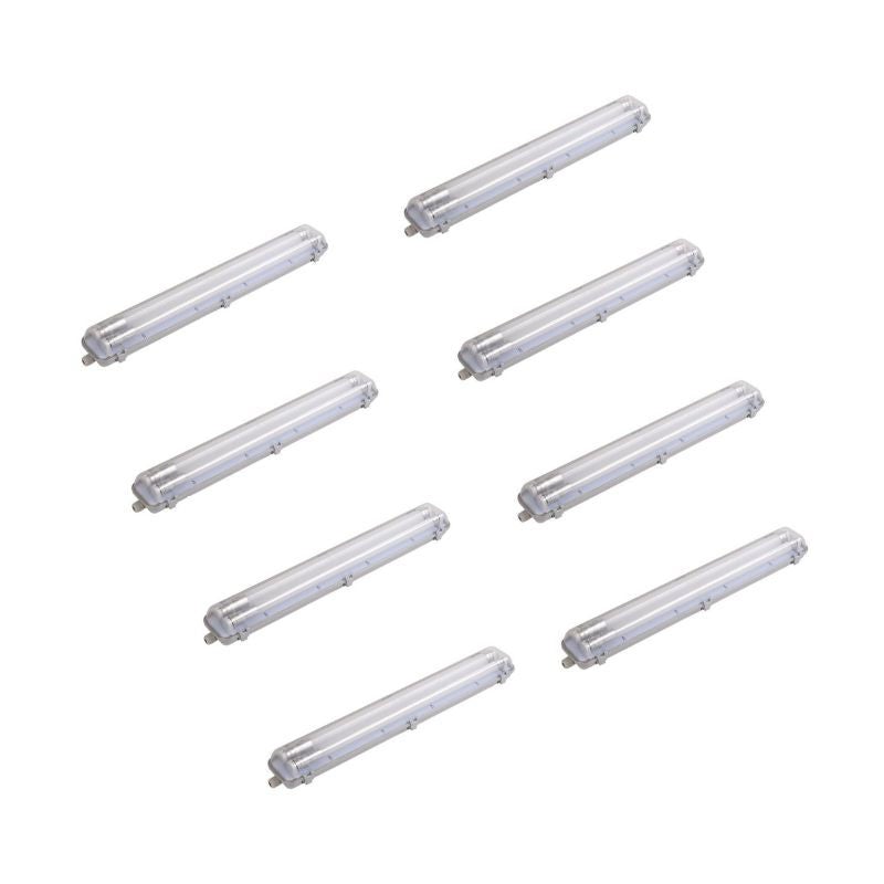 Kit de Réglette LED Double étanche + 2 Tubes Néons LED 60cm T8 18W ...