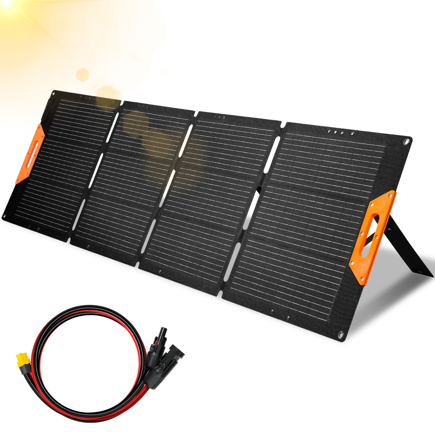 200W Balcón Montado Panel Solar Monocristalino Panel Solar Plegable y ...