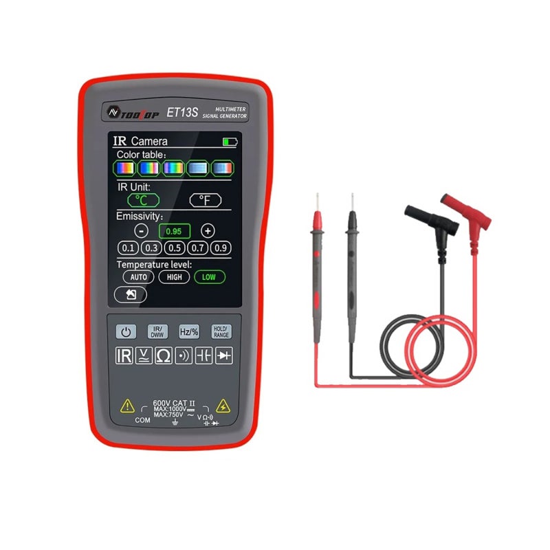 Caméra thermique 2 en 1 avec multimètre, écran tactile LCD résistif de ...