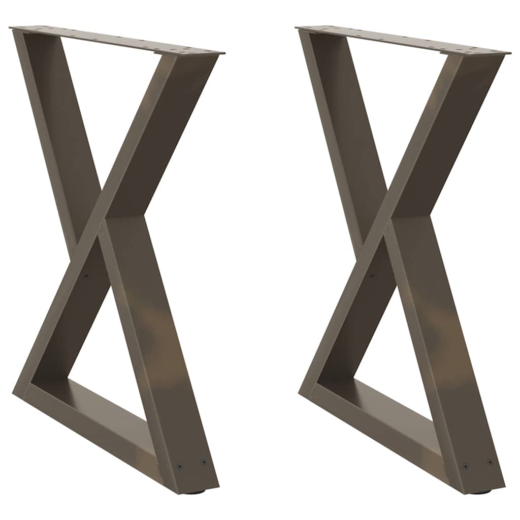Patas para mesa de comedor 2 uds acero natural 80x(72-73,3) cm | Leroy ...