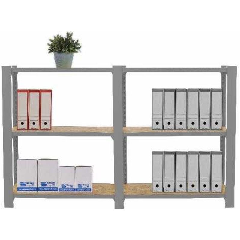 Estanteria OFFICLICK 3/300 WOOD 2400 GRIS/OSB - 8425437127496 - Simon Rack | Leroy Merlin