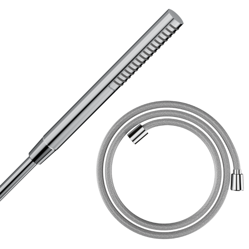 Pommeau de douche HANSGROHE Pulsify S 100 EcoSmart chromé + flexible de ...