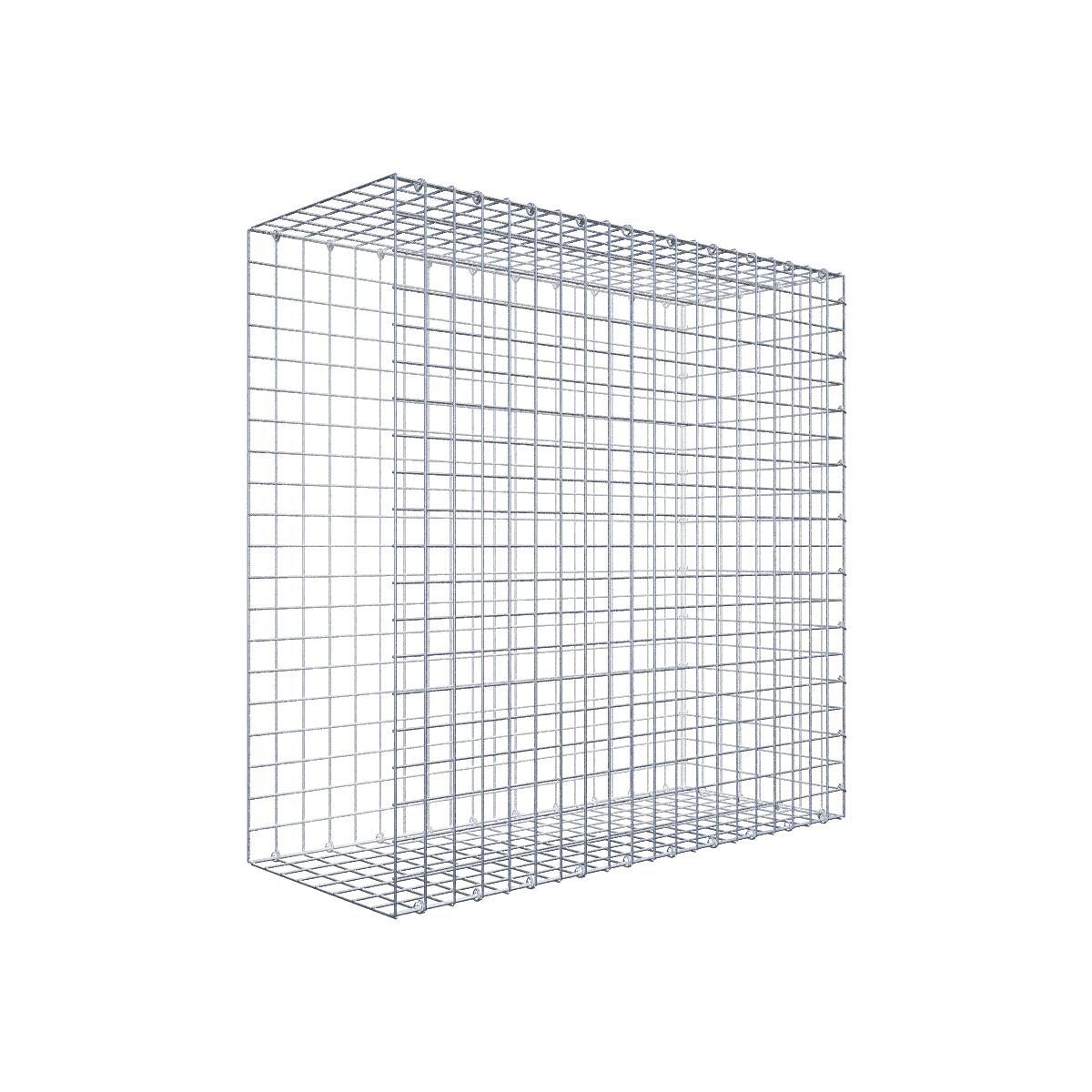 Gabion à monter en longueur 100 cm x 100 cm x 40 cm (L x H x P), maille 5 x 5 cm, Anneaux en C ...