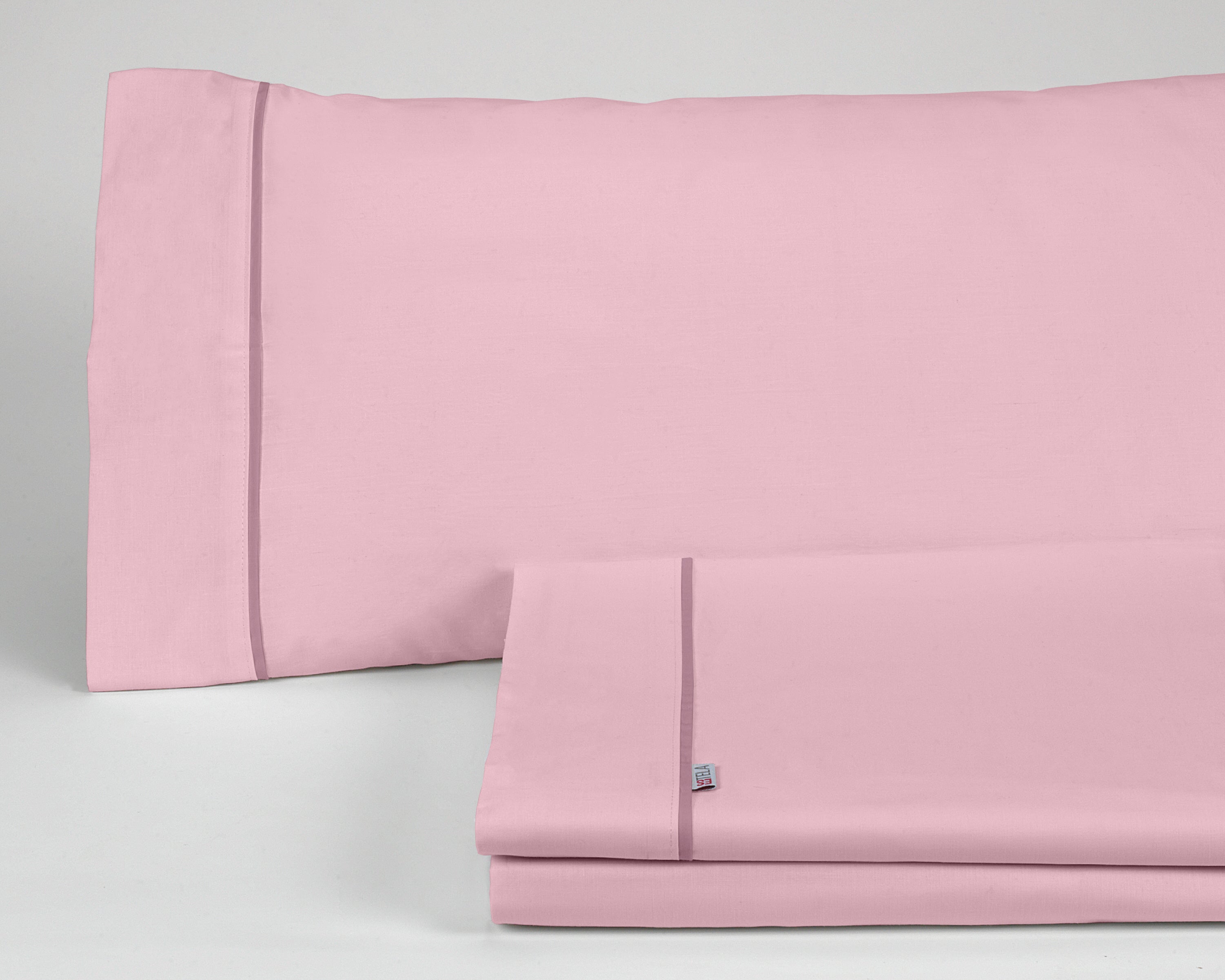 Parure de draps uni rose - lit 150 | Leroy Merlin
