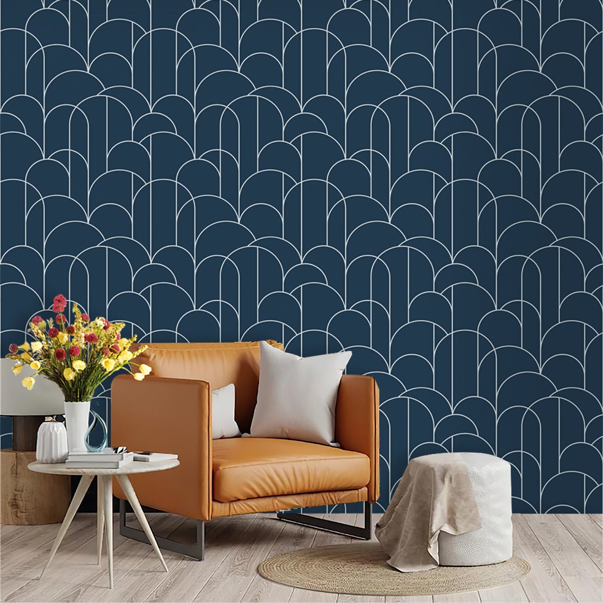 Papel de Madera Papel Pintado Azul de 45 × 300 cm, Vinilos para Muebles ...